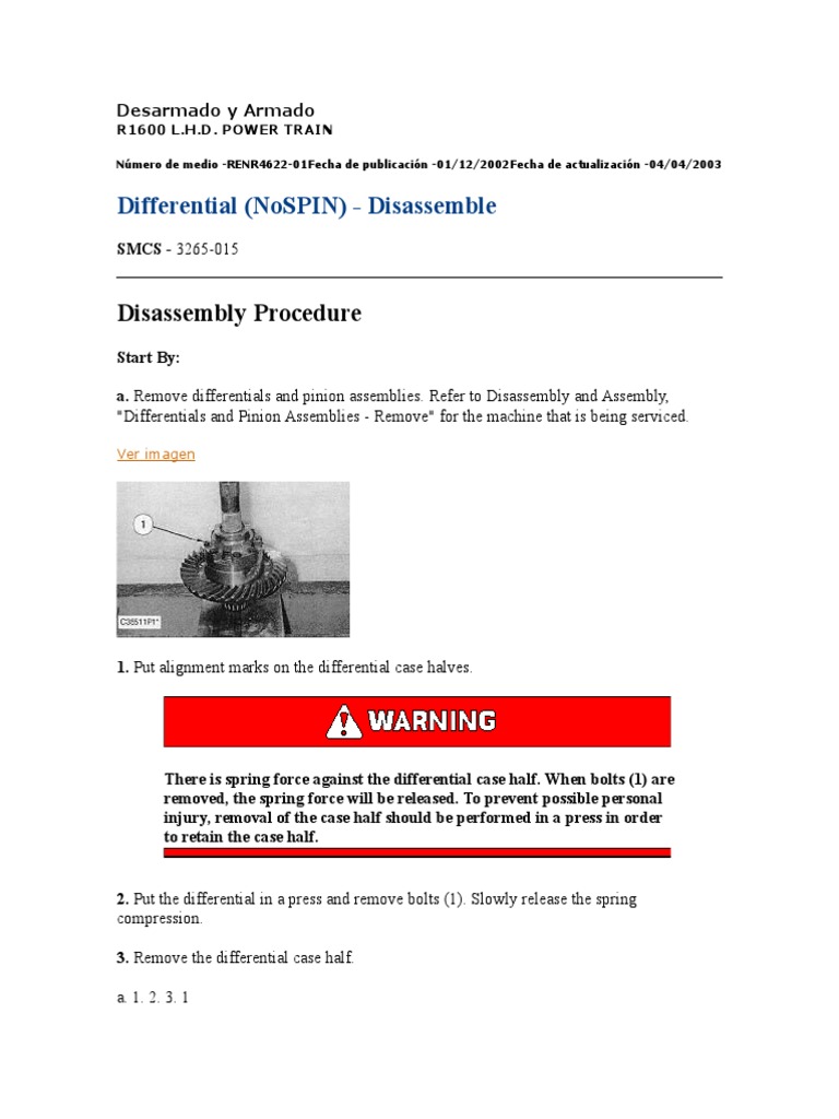 Differential (NoSPIN) - Disassemble | PDF