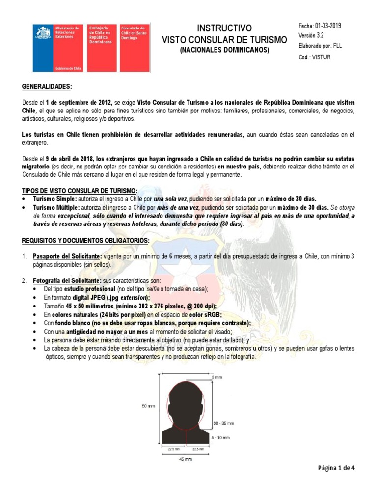 Visto Consular de Turismo - Dominicanos (MAR 19) | PDF | Turismo ...