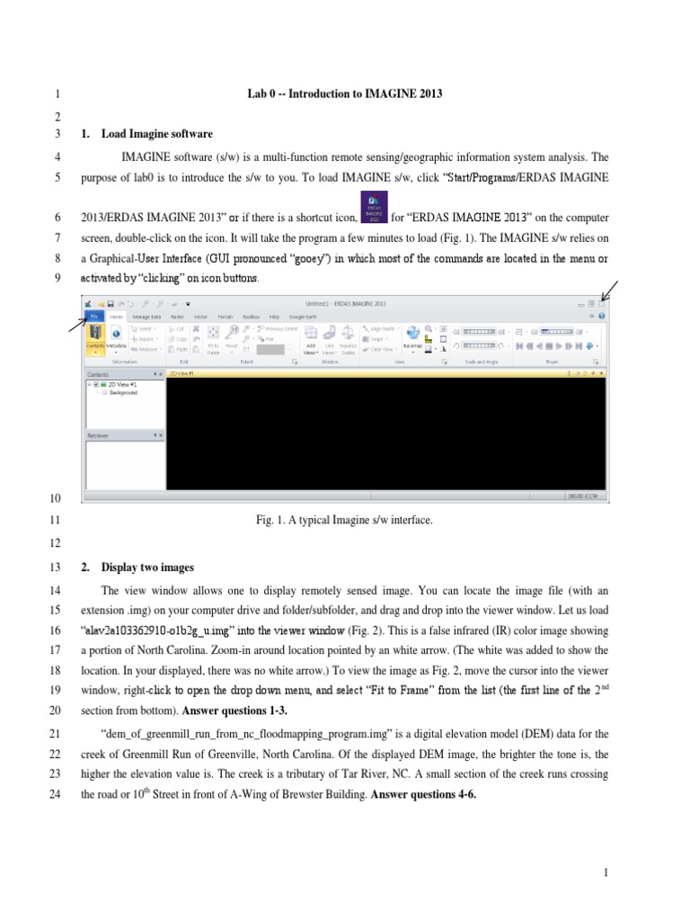 Lab 0 - Introduction To IMAGINE 2013 | PDF | Graphical User Interfaces ...