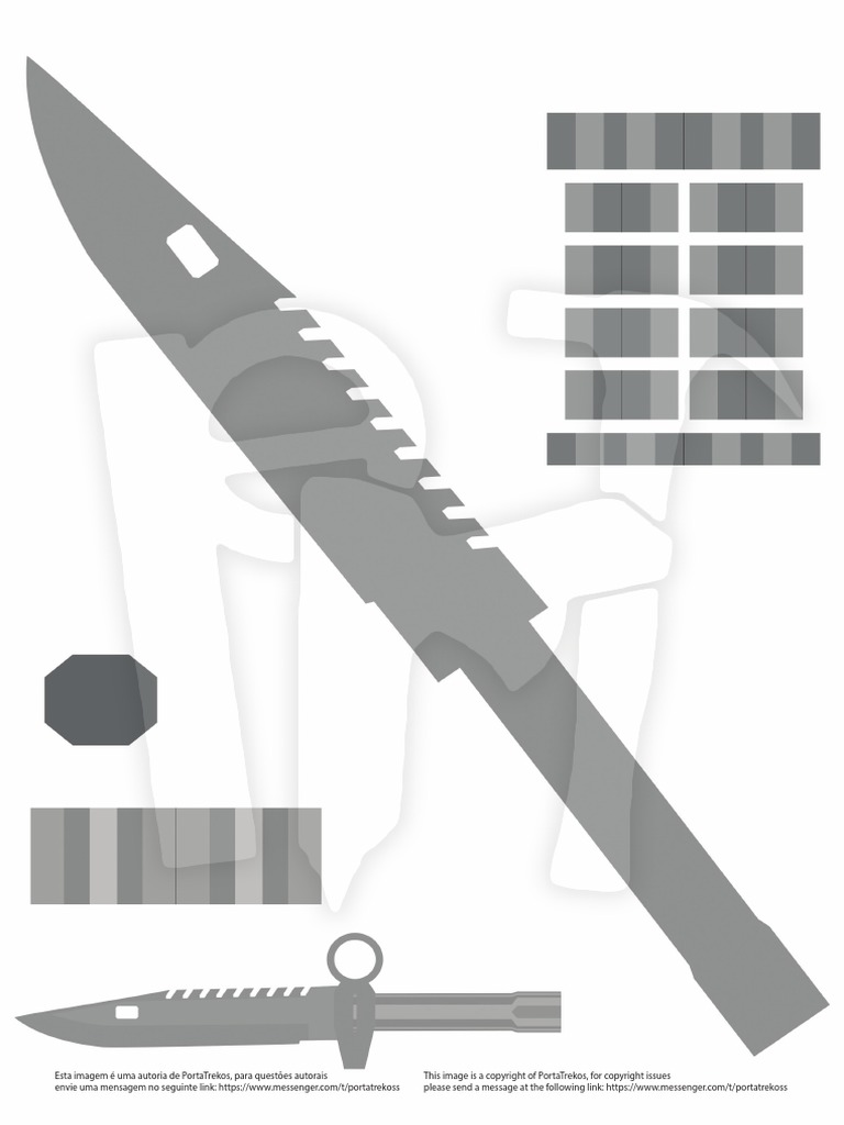 m9 Bayonet Moldes e Textura | PDF