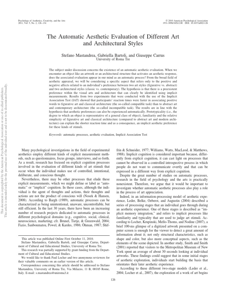 The Automatic Aesthetic Evaluation of Different Art and Architectural ...