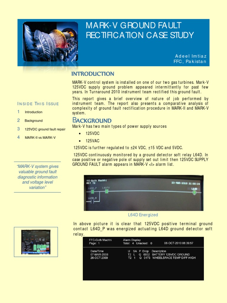 Mark-V Ground Fault Rectification | PDF | Rectifier | Relay