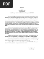 Punong Barangay Message BDRRM Plan 2023-2025 - PRINT 1 | PDF | Natural ...