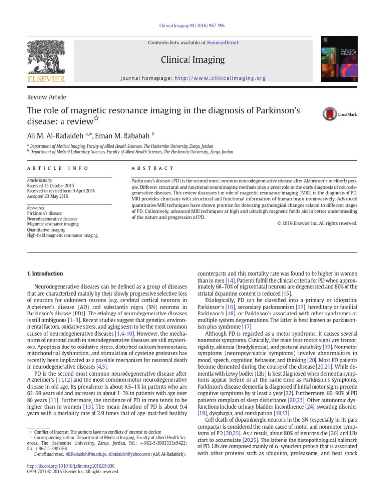 Al-Radaideh, Rababah - 2016 - The Role of Magnetic Resonance Imaging in ... Al-Radaideh, Rababah - 2016 - The Role of Magnetic Resonance Imaging in ...