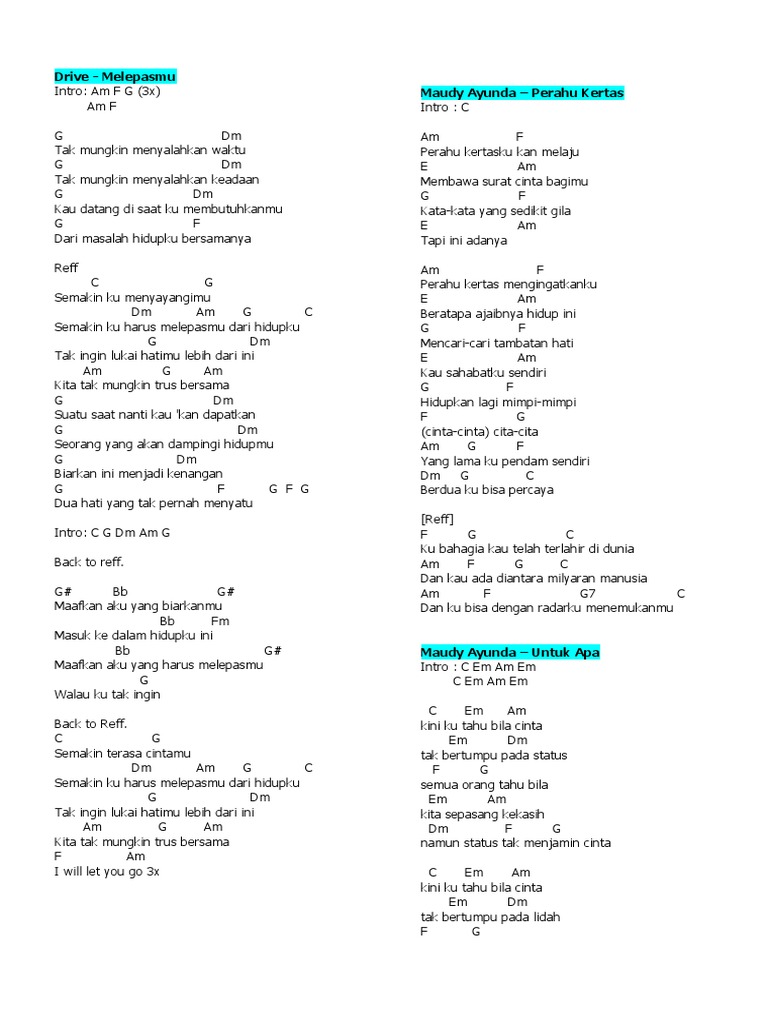 Lirik Lagu & Chord Gitar | PDF