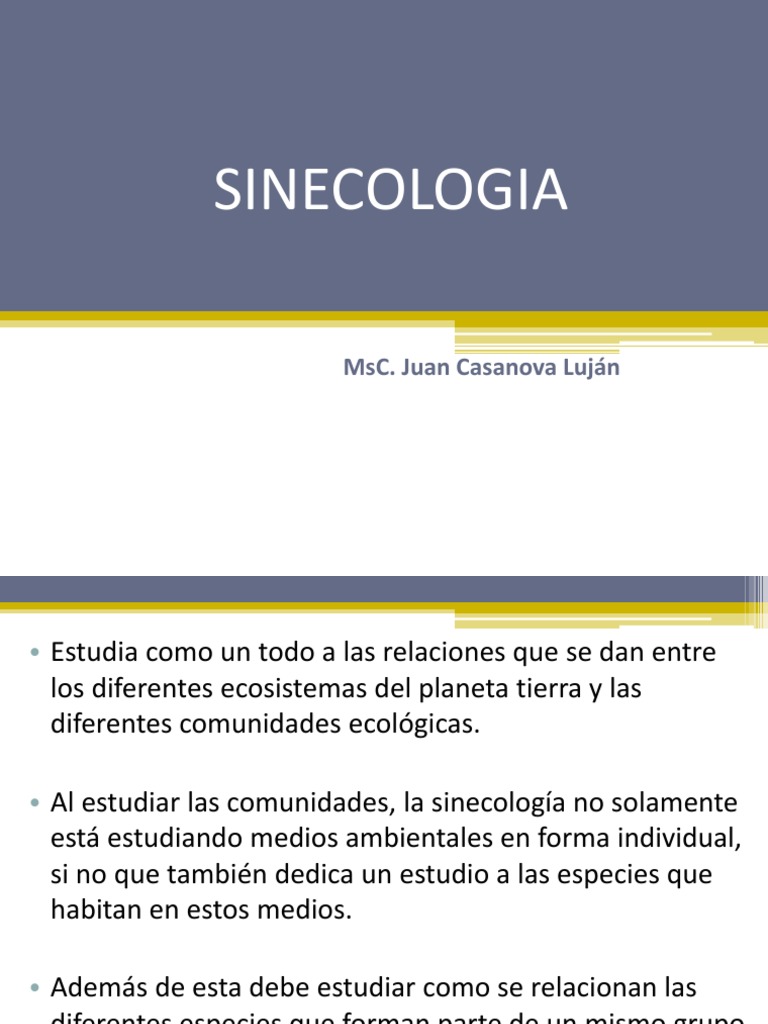 SINECOLOGIA