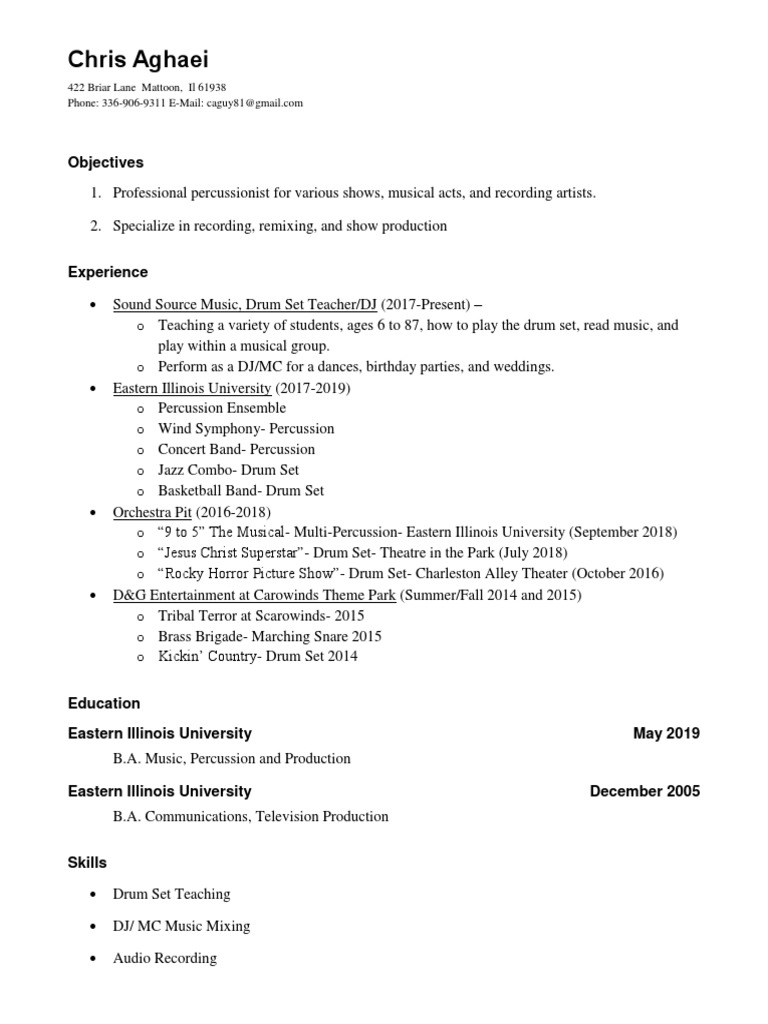 Chris Aghaei Resume Official | PDF