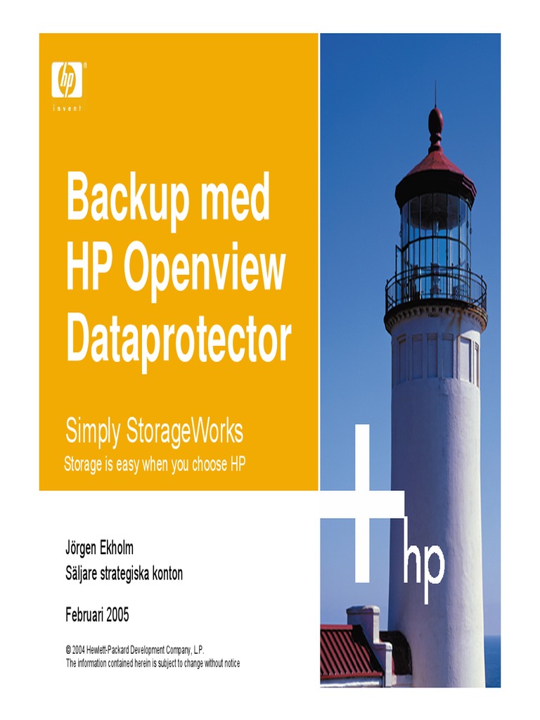 Backup Med HP Openview Dataprotector | PDF | Disk Storage | Backup