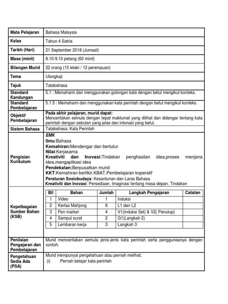 Kata Perintah | PDF