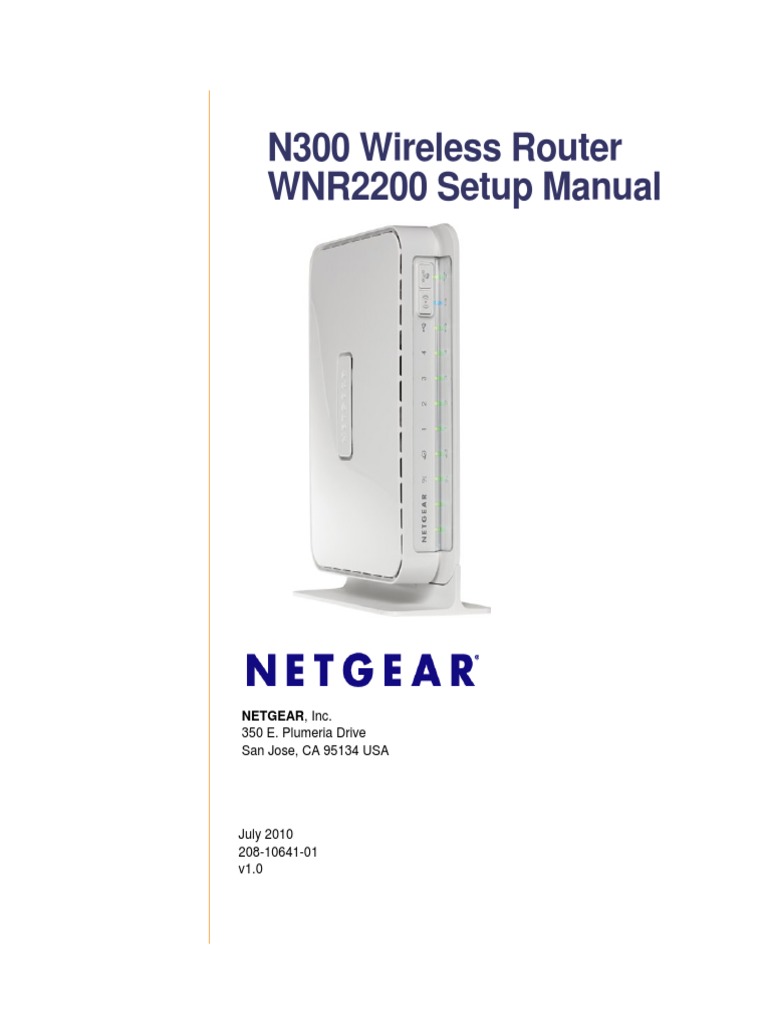 N300 Wireless Router WNR2200 Setup Manual: Netgear, Inc | PDF ...