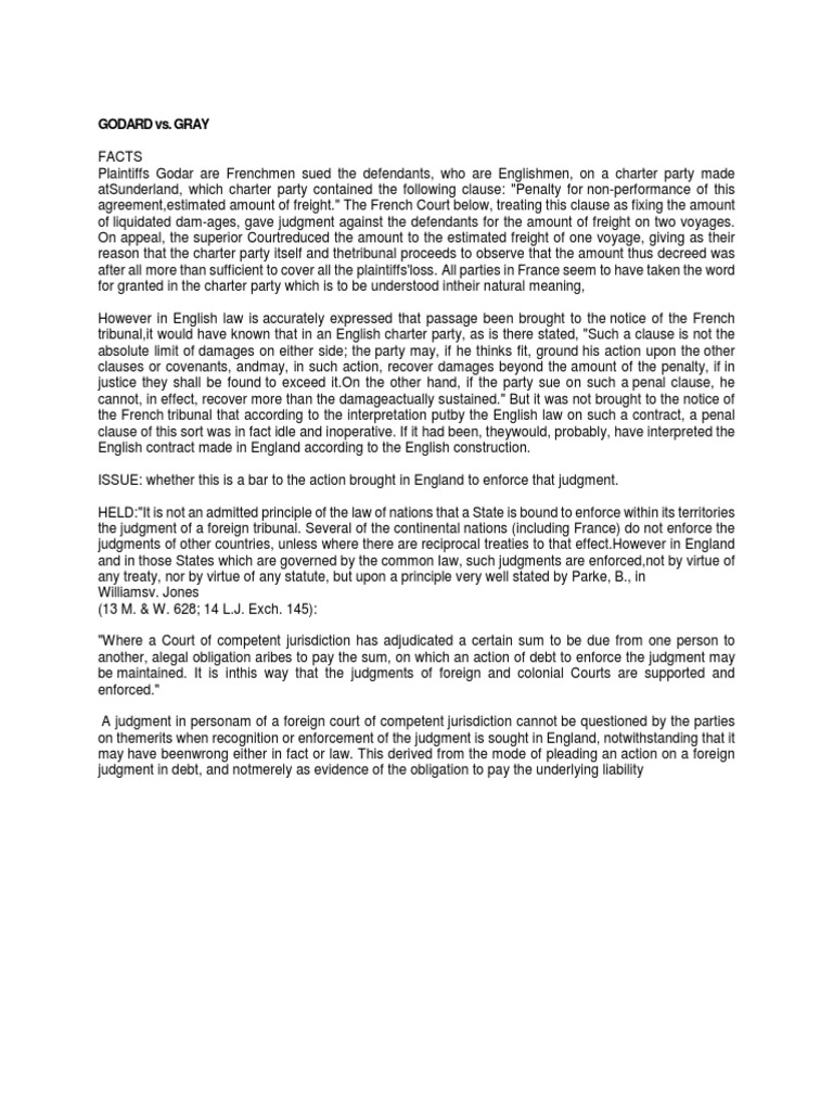 Godard v. Gray | PDF | Damages | Judgment (Law)