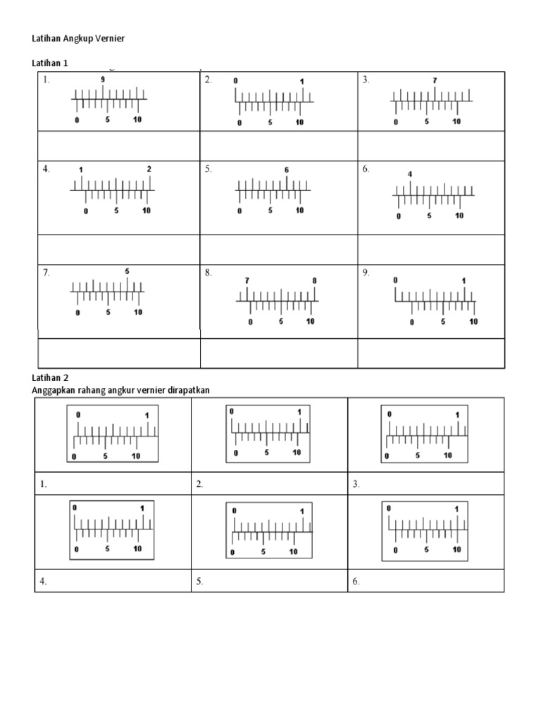 Latihan Angkup Varnier | PDF