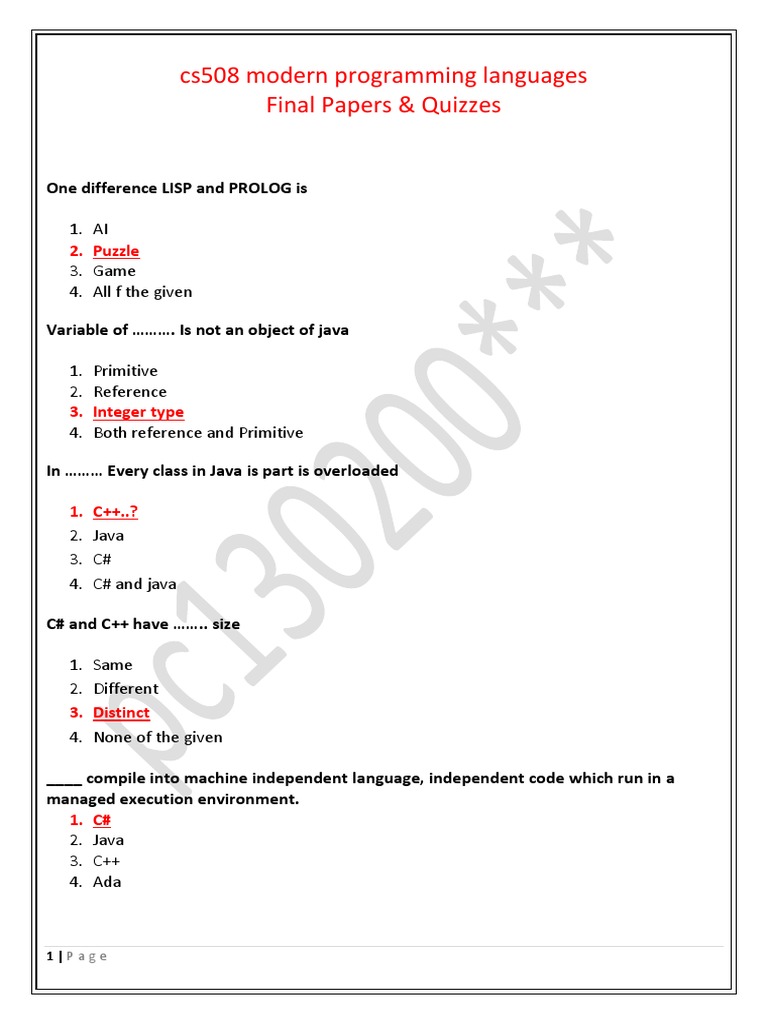 cs508 Finalterm Solved Mcqs PDF | PDF | Pointer (Computer Programming) | C (Programming Language)