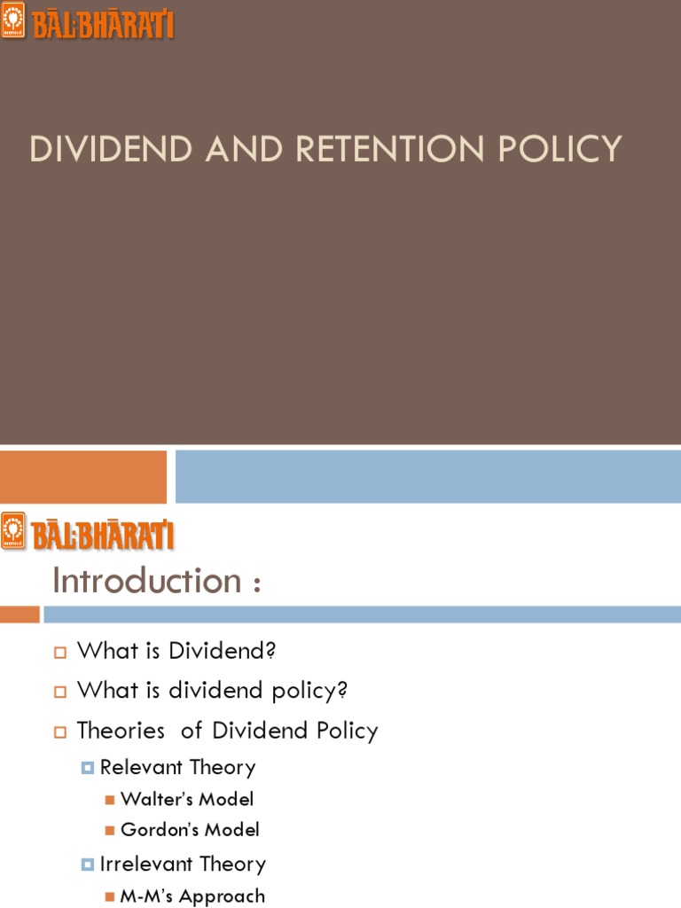 Dividend Policy PDF | PDF | Dividend | Stocks