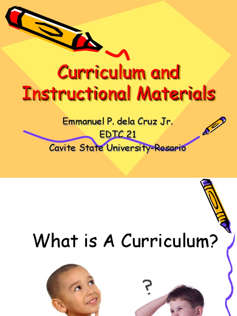 Curriculum and Instructional Materials 2 | PDF | Curriculum ...