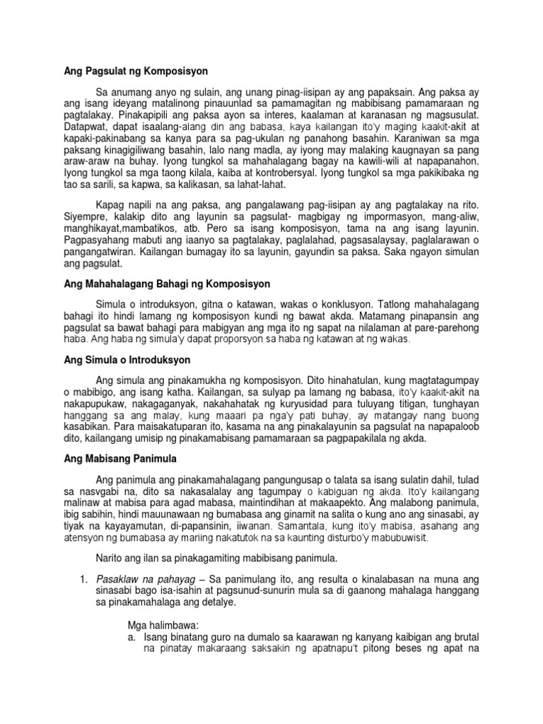 Ang Mabisang Panimula | PDF