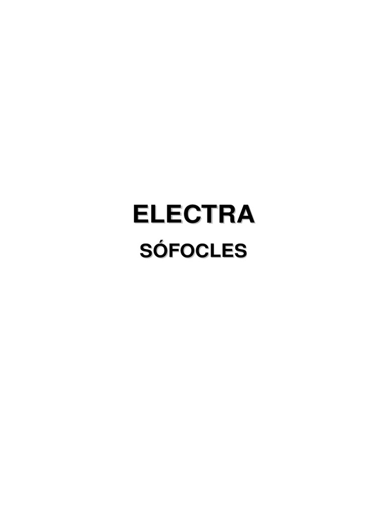 Electra Sofocles PDF | PDF | Clitemnestra