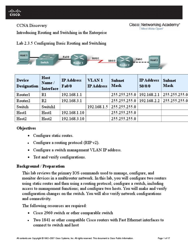 Switching Lab | PDF | Network Switch | Router (Computing)