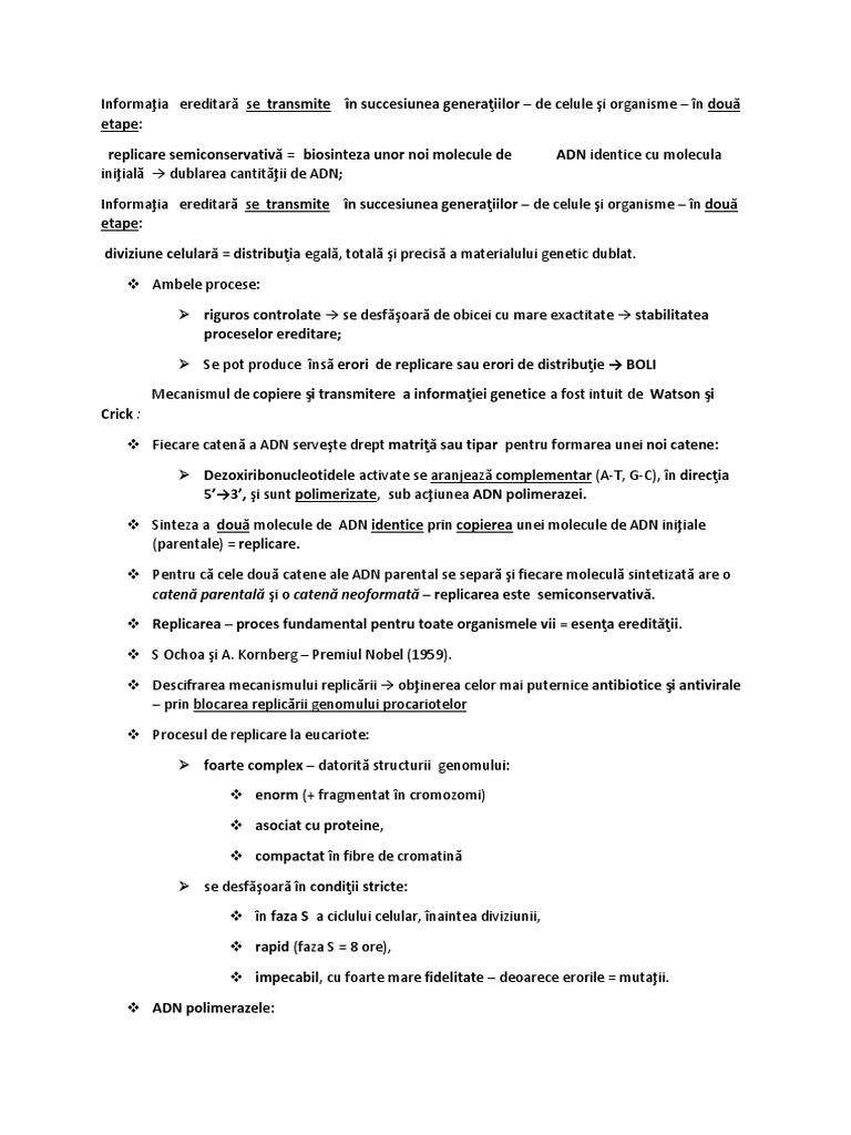 Transmiterea Informatiei Genetice | PDF