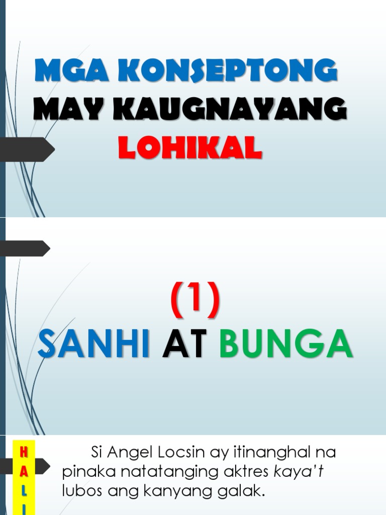 Konseptong Lohikal at Pananaw | PDF