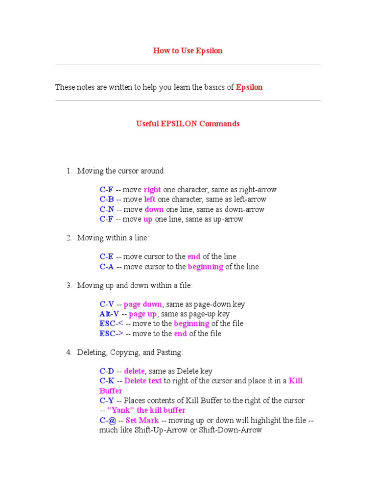 How To Use Epsilon | PDF | Text File | Filename