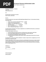FedEx Customs Clearance Authorization Letter | PDF