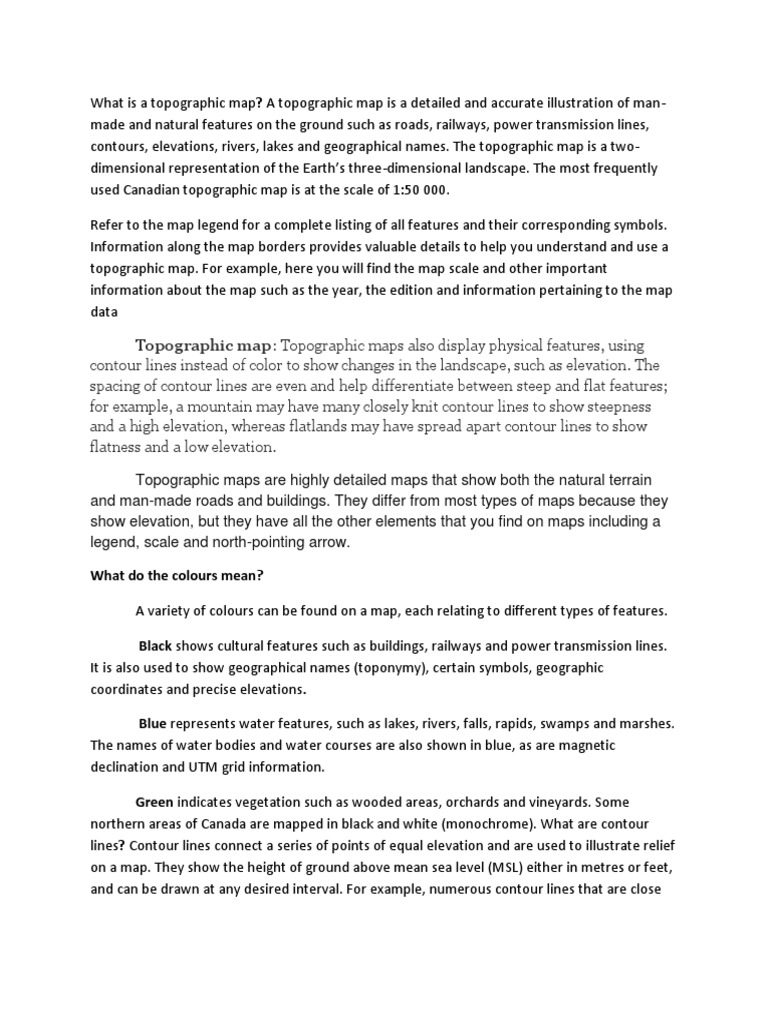 Understanding Topographic Maps: An In-Depth Look at Map Features ...