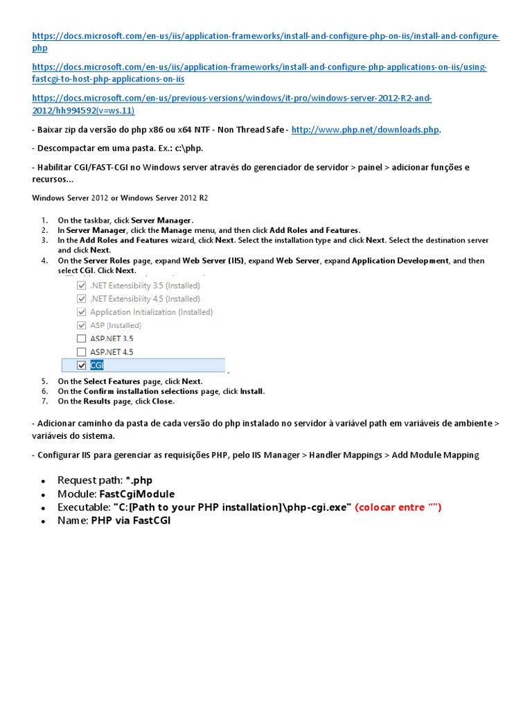 Configurar Php No Windows Server Pdf Php Hypertext
