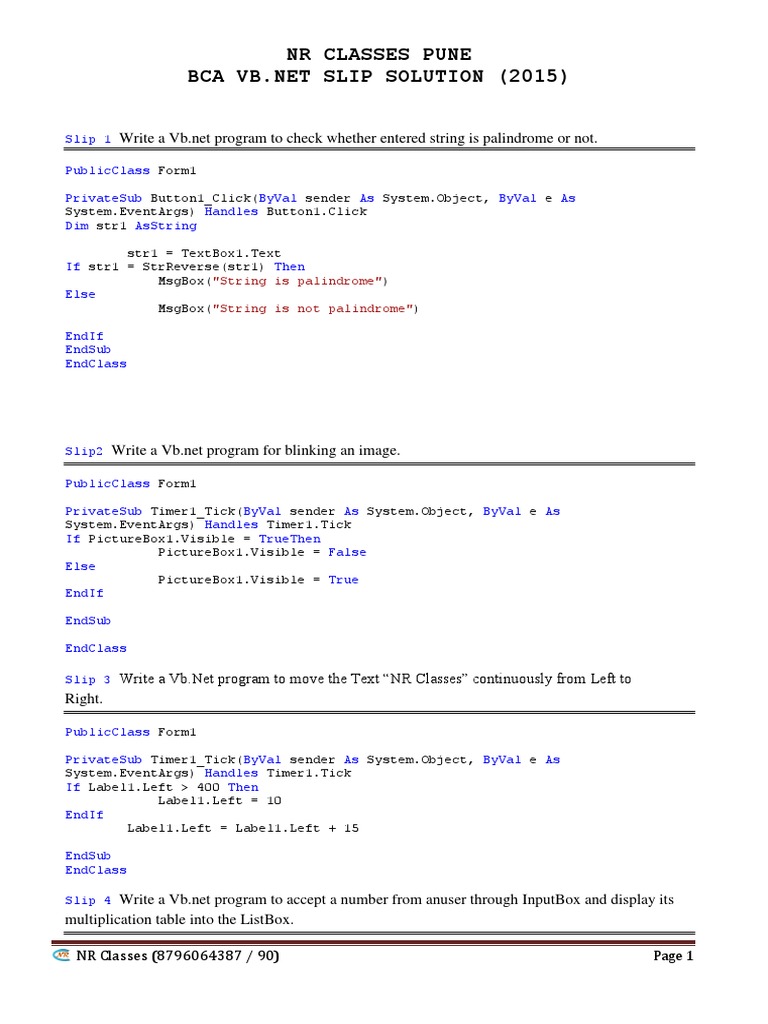 vb.net | PDF | Visual Basic .Net | Microsoft Access vb.net | PDF | Visual Basic .Net | Microsoft Access