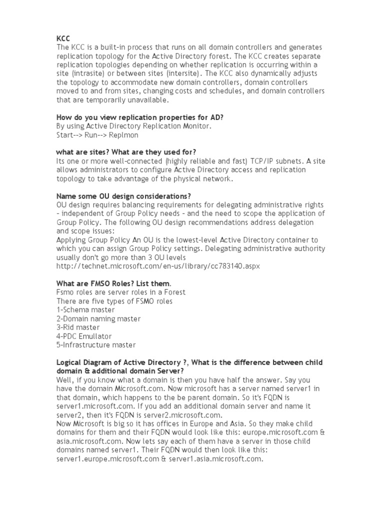 Windows Q&A Final | PDF | Domain Name System | Active Directory