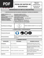 Ficha de Seguridad Reactivo de Biuret | PDF | Agua | Química