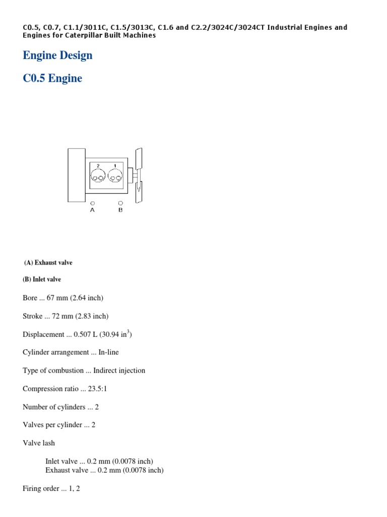 Caterpillar C0.5-C0.7-C1.1 3011C - C1.5 3013C - C1.6 - C2.2 3024C | PDF ...