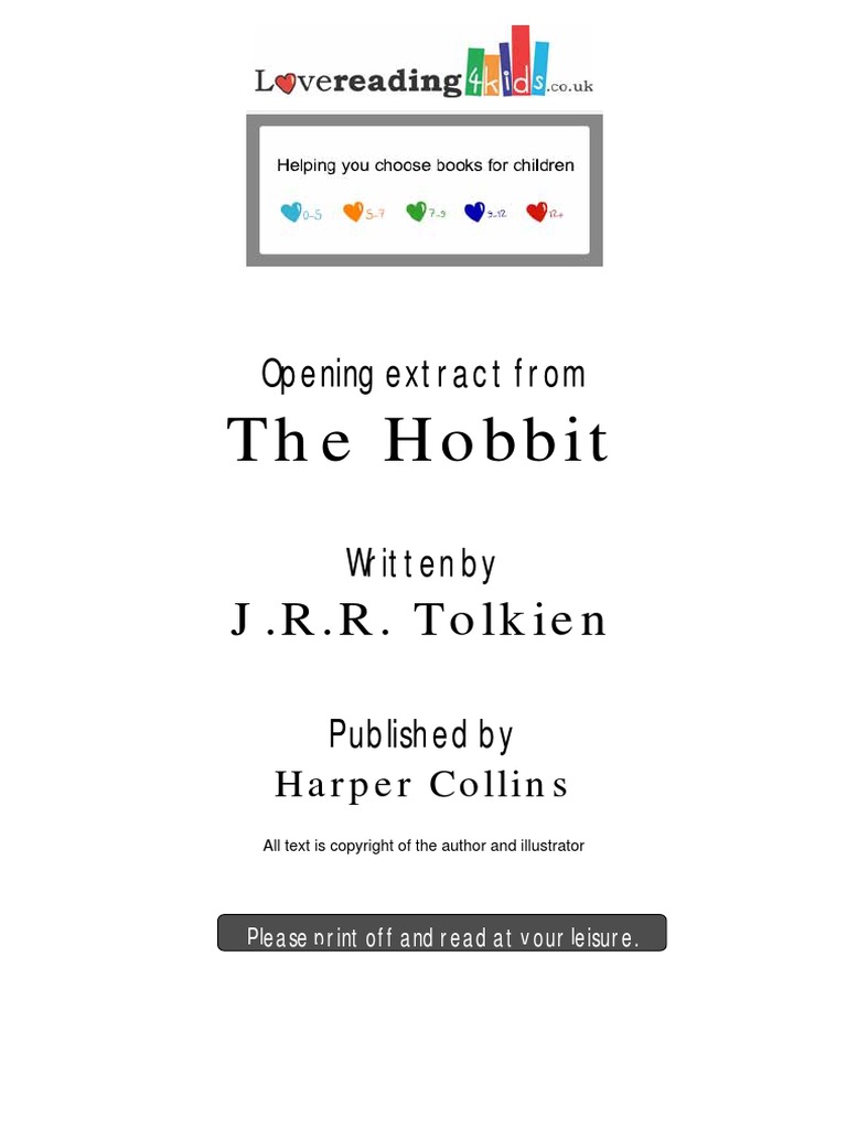 The Hobbit by J R R Tolkien PDF | PDF