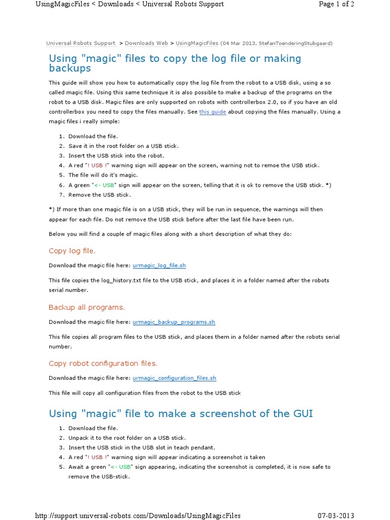 Using "Magic" Files To Copy The Log File or Making Backups | PDF ...