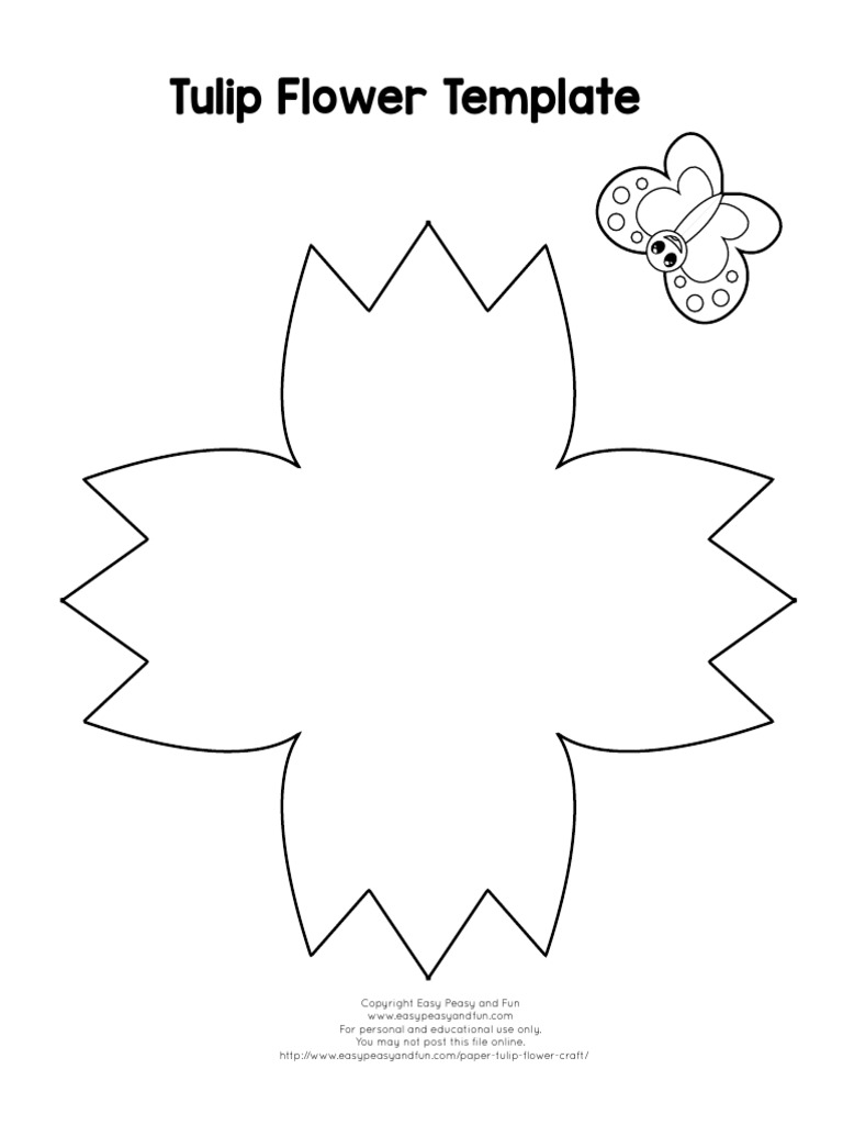 A Simple Template and Instructions for Crafting Realistic Paper Tulip ...
