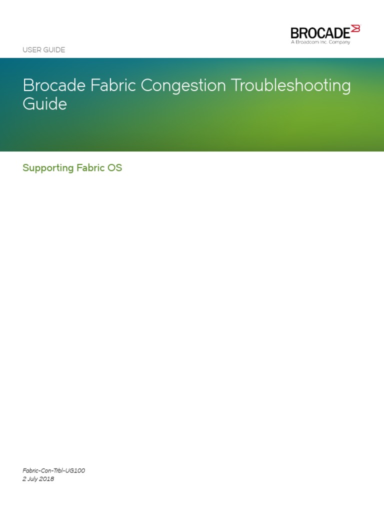 Brocae Fabric Congestion Troubleshooting Guide | PDF | Network ...