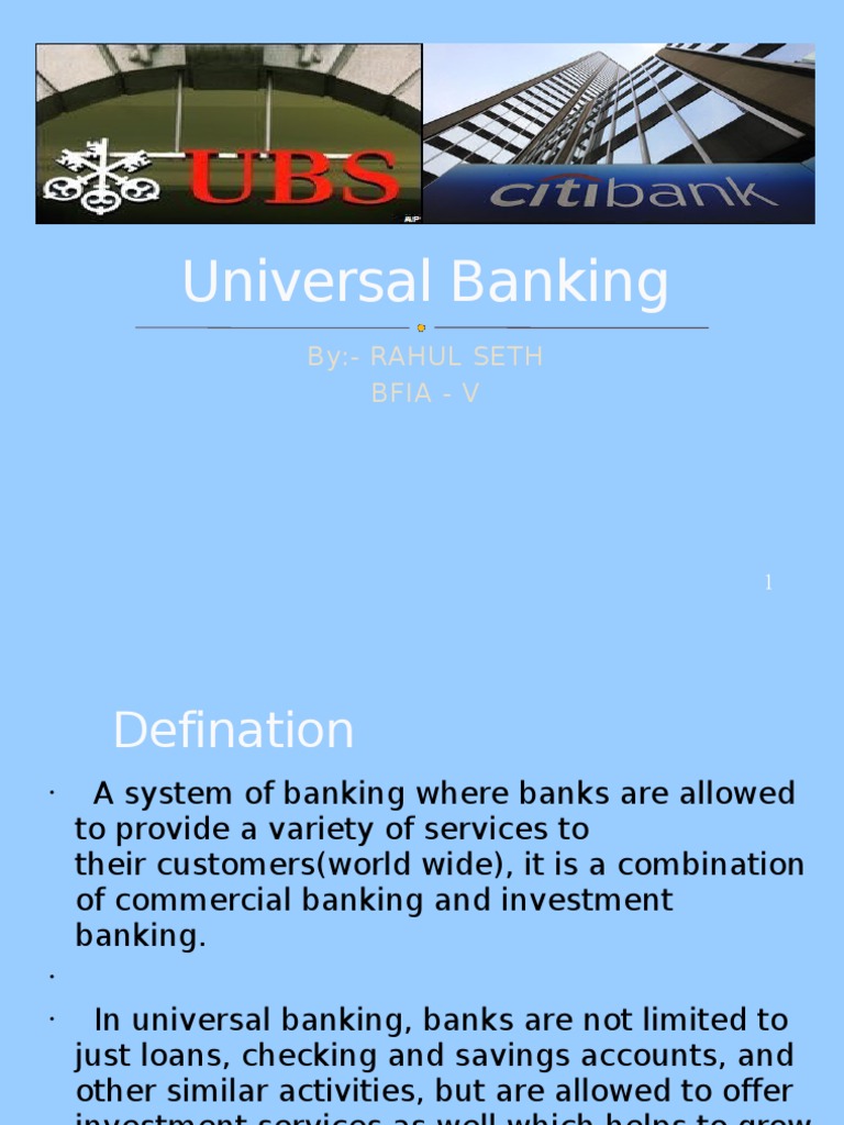 Understanding Universal Banking Benefits | PDF | Reserve Requirement ...