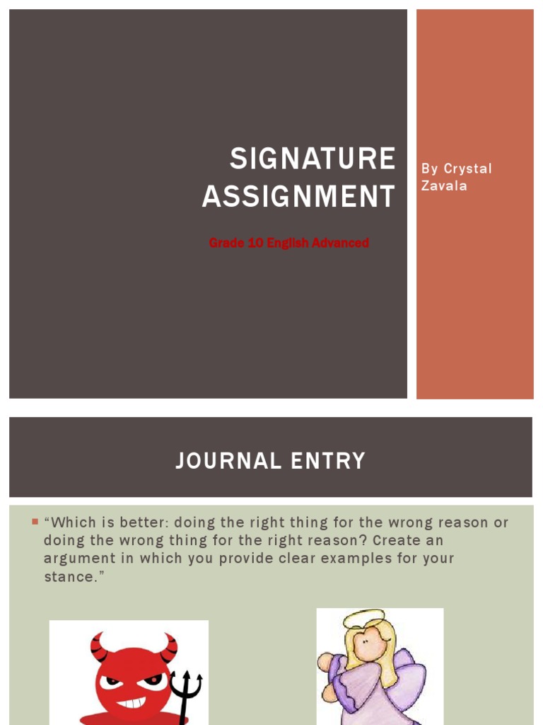 Signature Assignment | PDF | Narrative | Storytelling