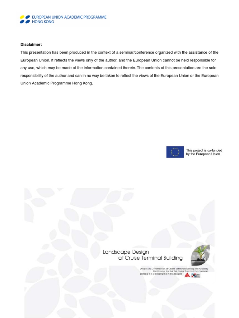 10dec2014 Landscape Design at Cruise Terminal Building Jacinta Chow PDF ...