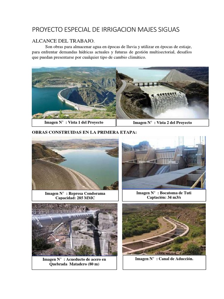 Proyecto Majes Siguas: Obras y Beneficios | PDF | Represa | Hidráulica