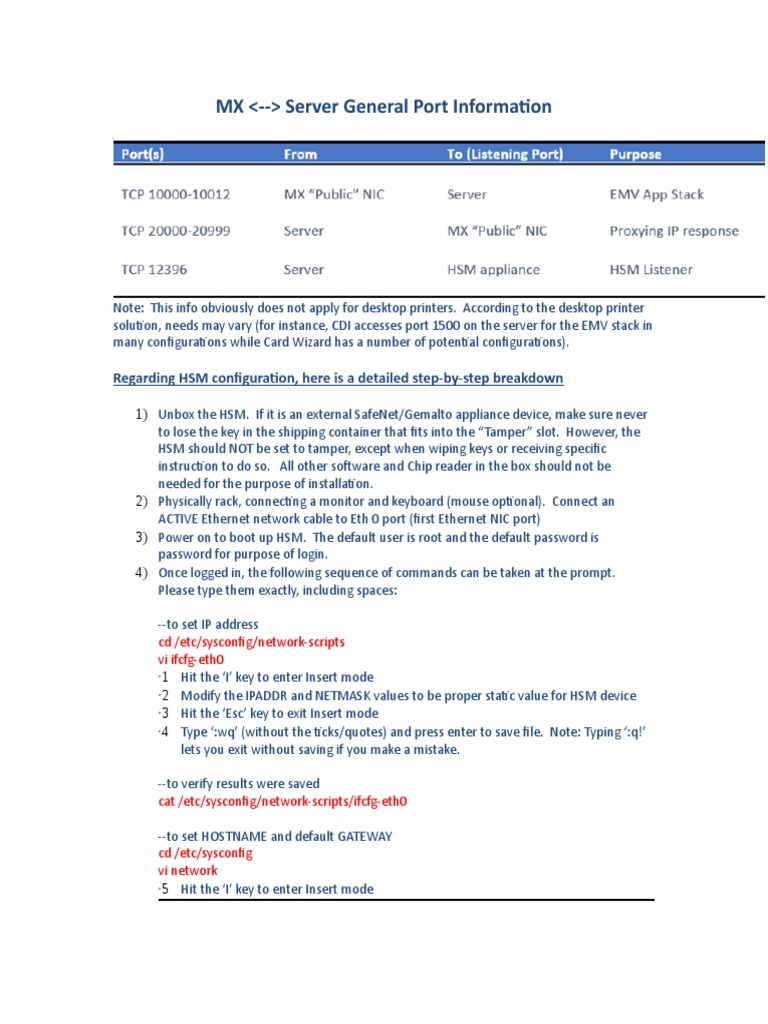 Gemalto SafeNet HSM EDC-PS Quick Reference | PDF | Booting | Gateway ...