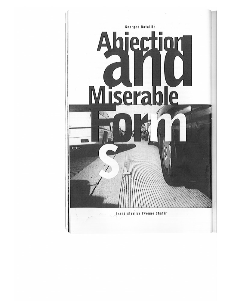 Georges Bataille Abjection and Miserable Forms | PDF
