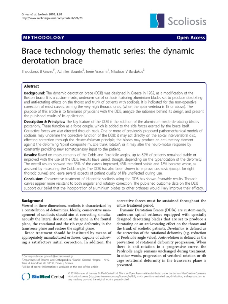 Brace Technology Thematic Series: The Dynamic Derotation Brace | PDF ...