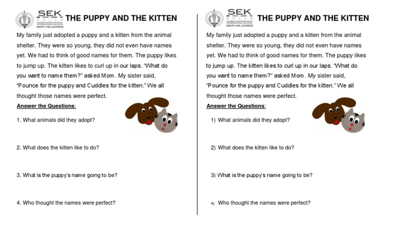 Adopting a Puppy and Kitten | PDF