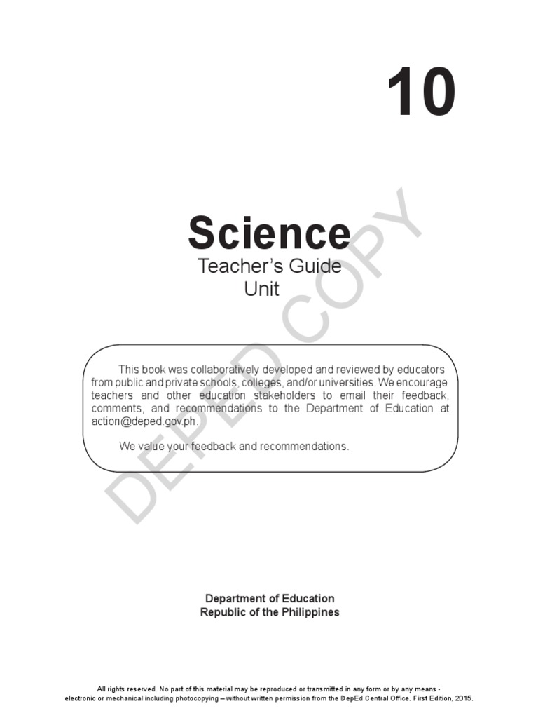 TG - Science 10 - Q3 PDF | PDF | Reproduction | Learning