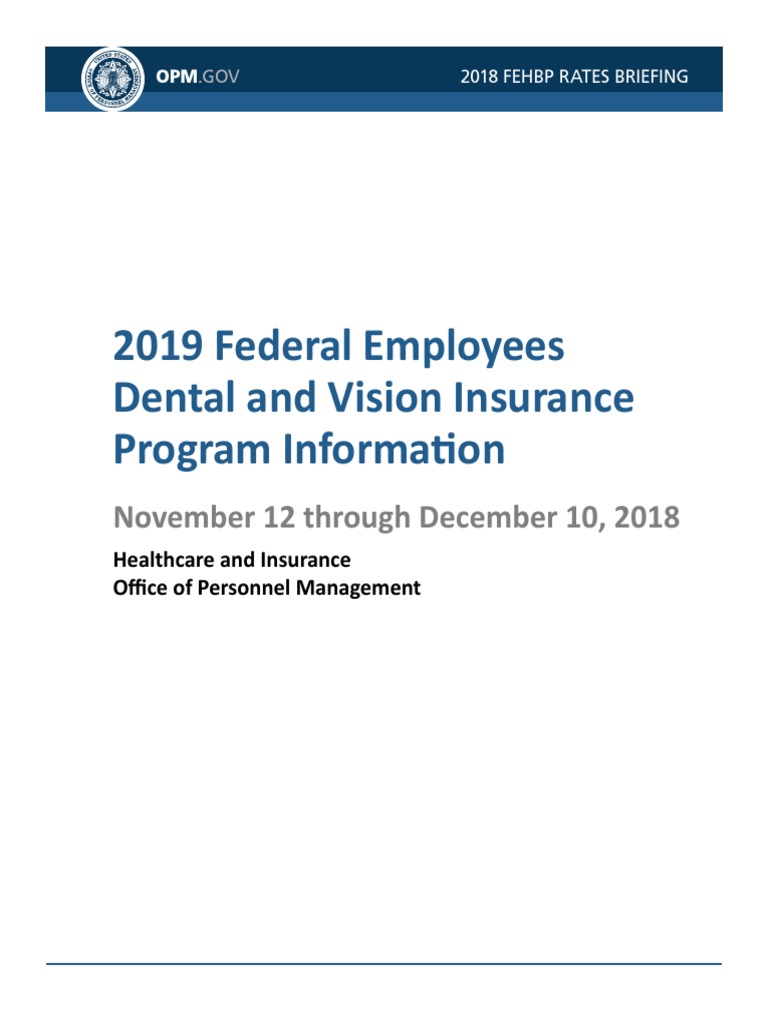 2019 Federal Employees Dental and Vision Insurance Program Information ...