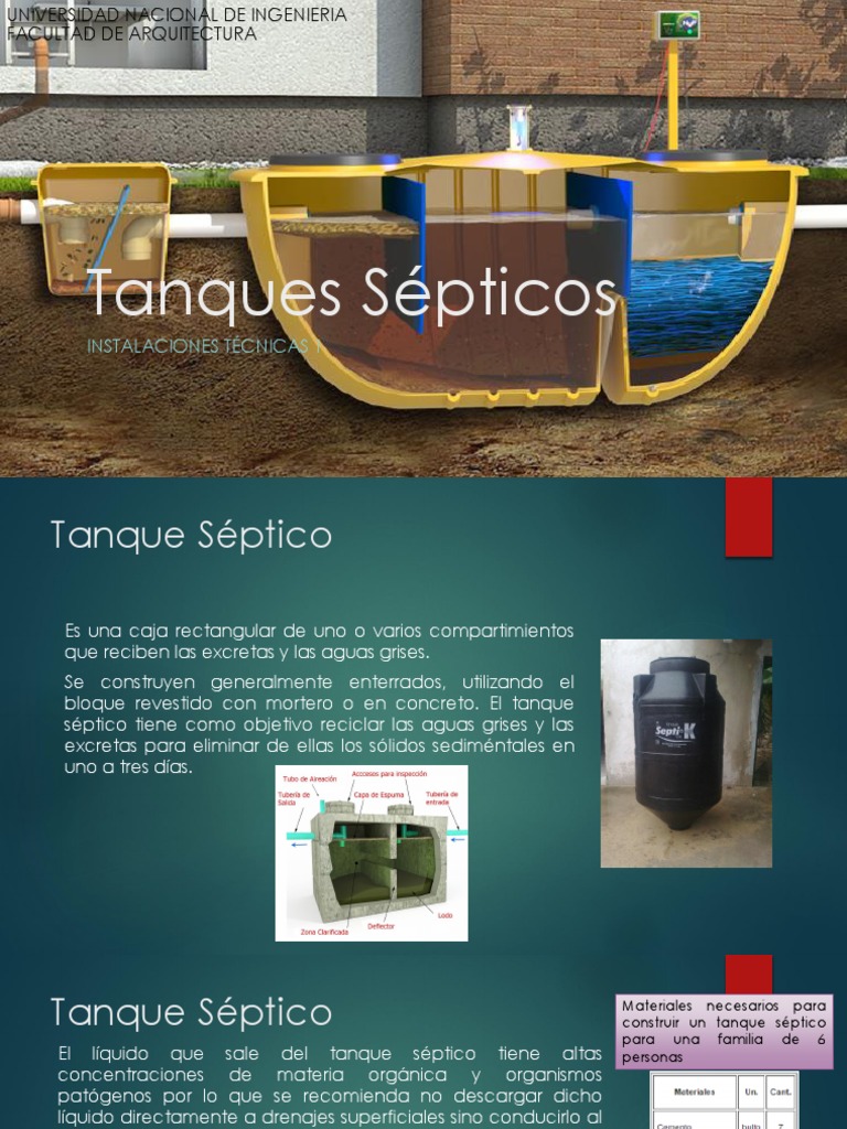 Diseño de Tanques Septicos | PDF | Tanque séptico | Tanques
