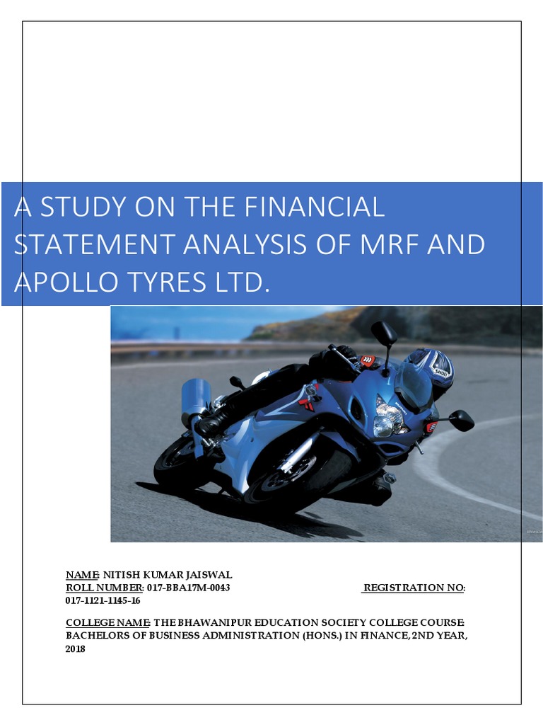 Financial Statement Analysis On MRF and Appolo Tyres | PDF | Financial Statement | Board Of ...
