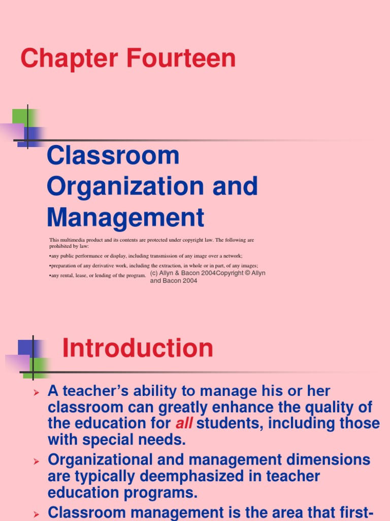 Chapter 14 - Classroom Organization and Management | PDF ...