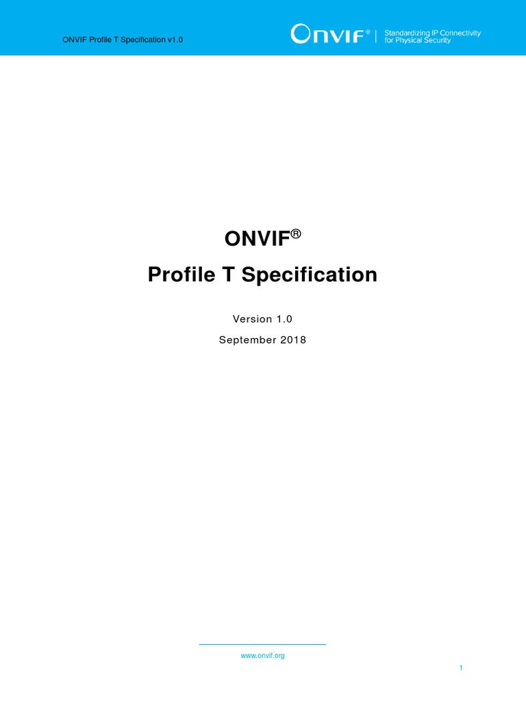 ONVIF Profile T Specification v1-0 | PDF | Streaming Media | Hypertext ...